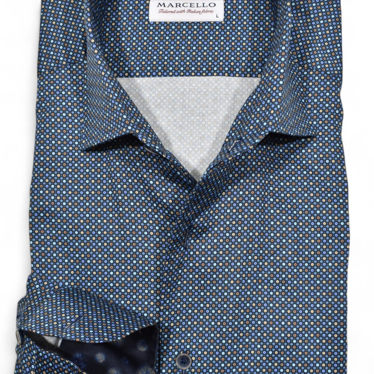 W089R Ringley Indigo Roll Collar – Marcello Sport