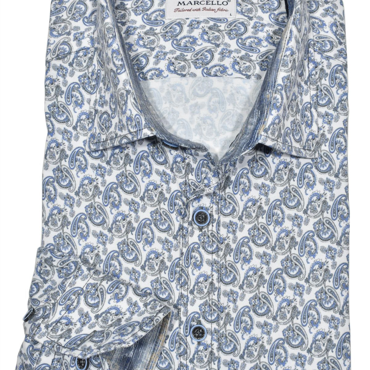 W807 8 Way Stretch Slated Paisley XX – Marcello Sport