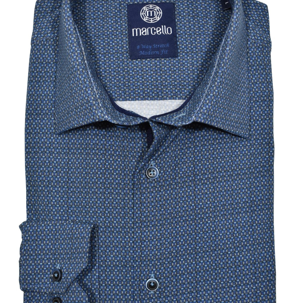 W8912 8 Way Stretch Royal Block – Marcello Sport
