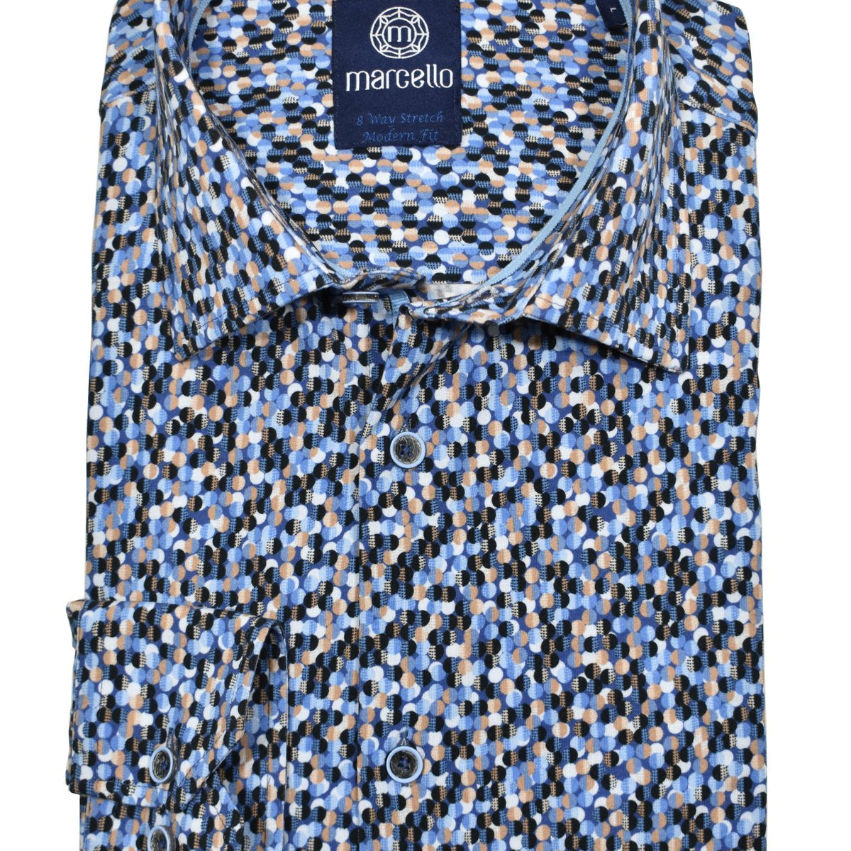 W8915 8 Way Stretch Ocean Circles – Marcello Sport