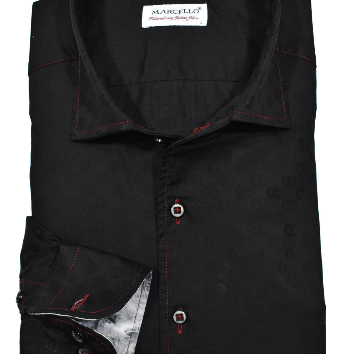 WS138 Black Tonal Jacquard – Marcello Sport