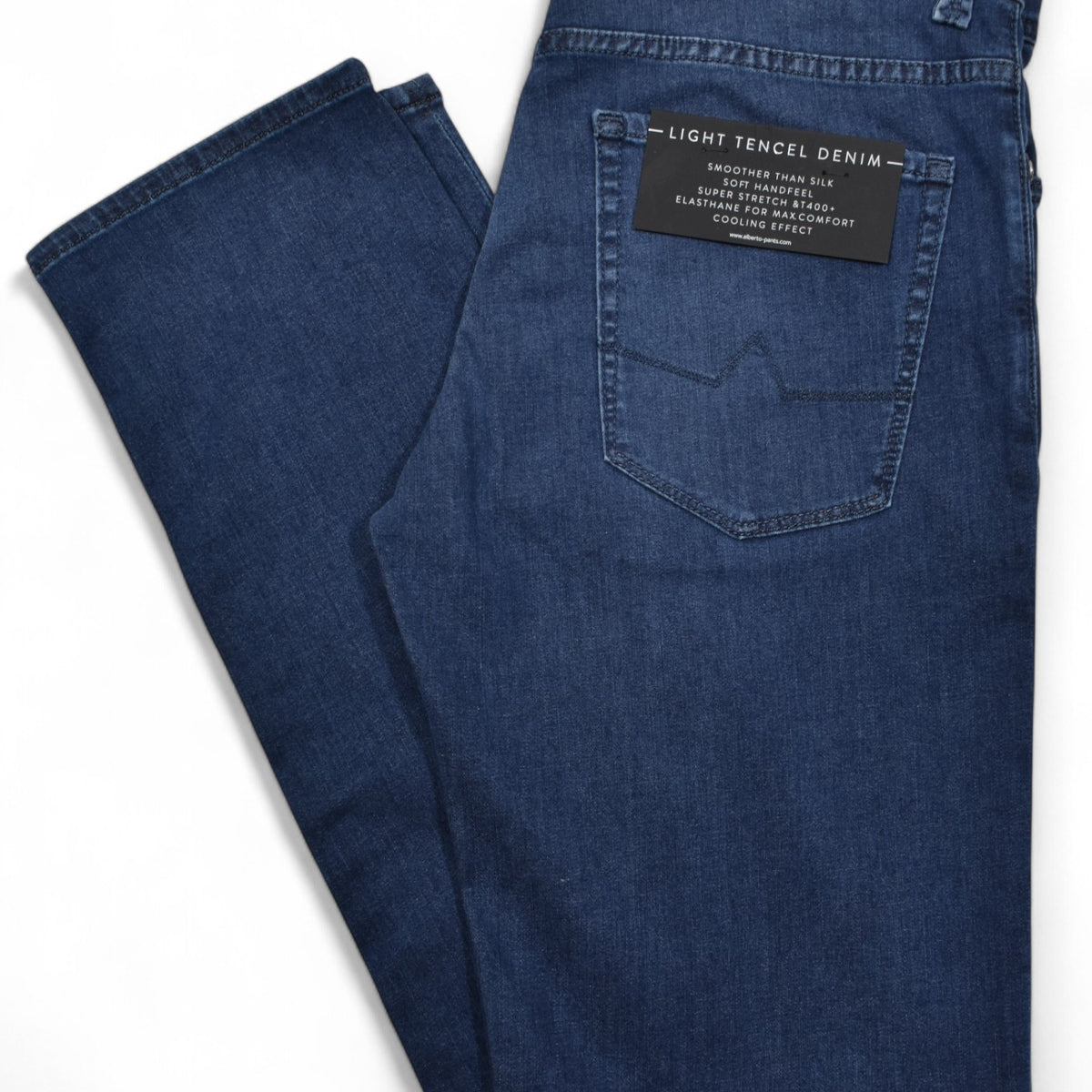 ZA1577-885 Alberto Dark Blue Tencel Denim Jean – Marcello Sport