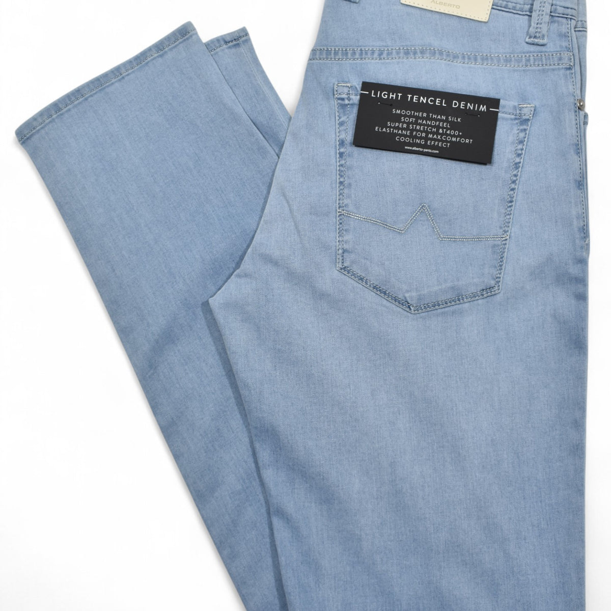 ZA1577-825 Alberto Light Blue Tencel Denim Jean – Marcello Sport