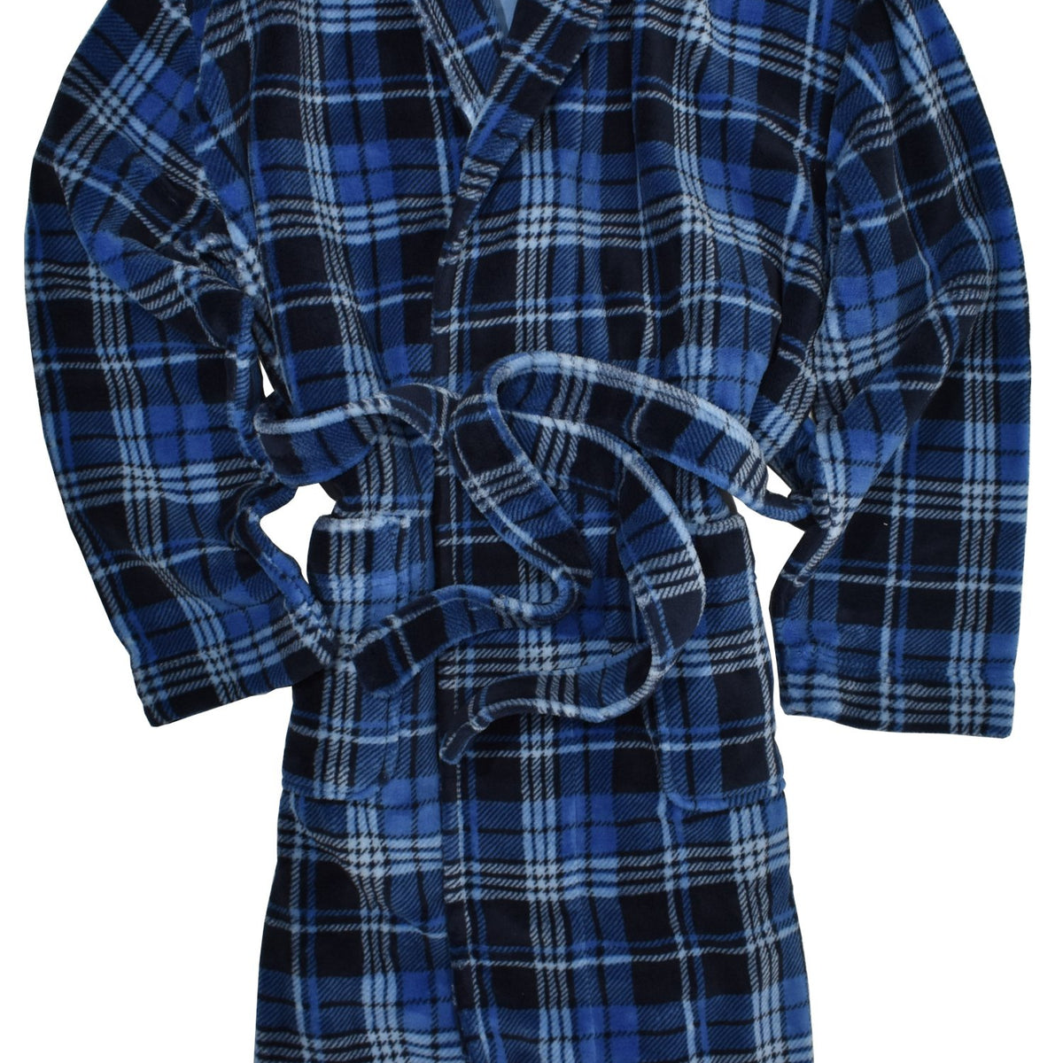 ZM23110 Plush Ocean Plaid Robe – Marcello Sport