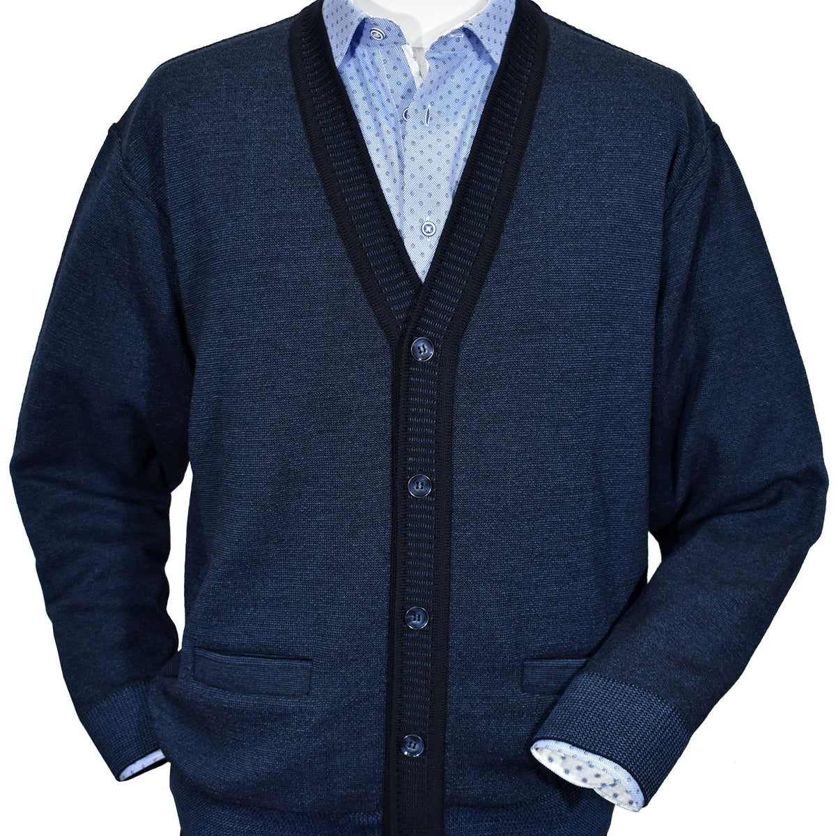 854 Aspen Indigo Cardigan – Marcello Sport