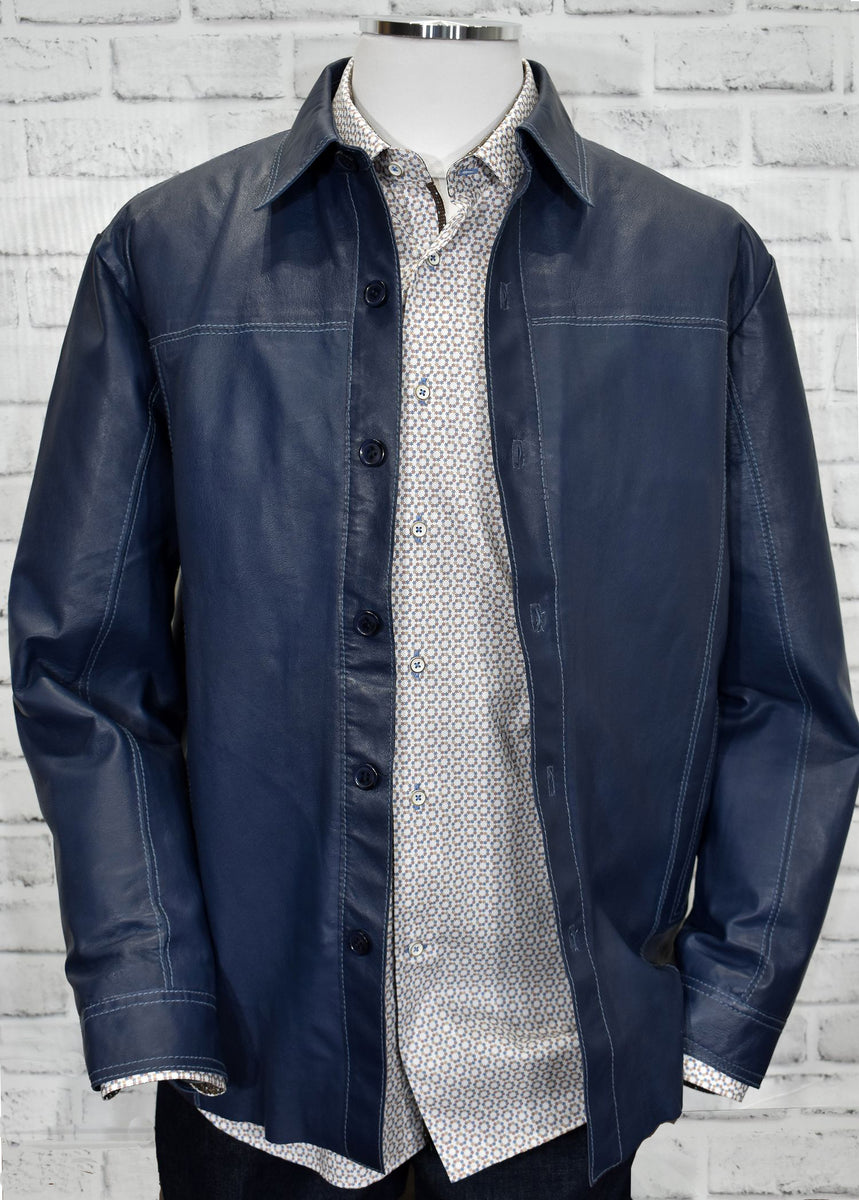 ZM3393 Navy Washed Dean Leather – Marcello Sport